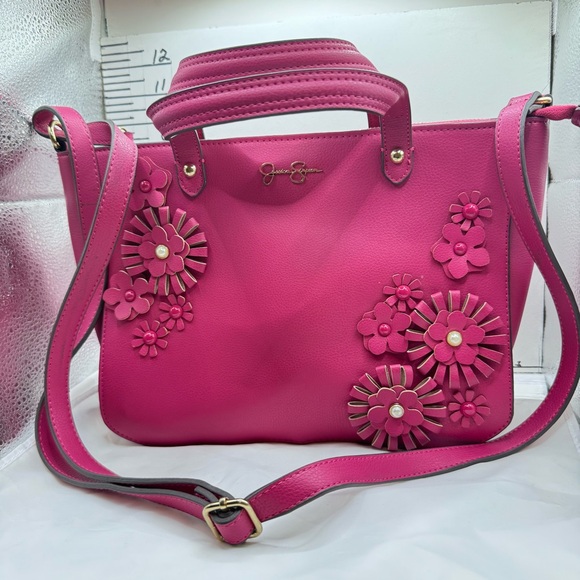 Jessica Simpson | Bags | Jessica Simpson Pink Floral Handbag Super Cute ...